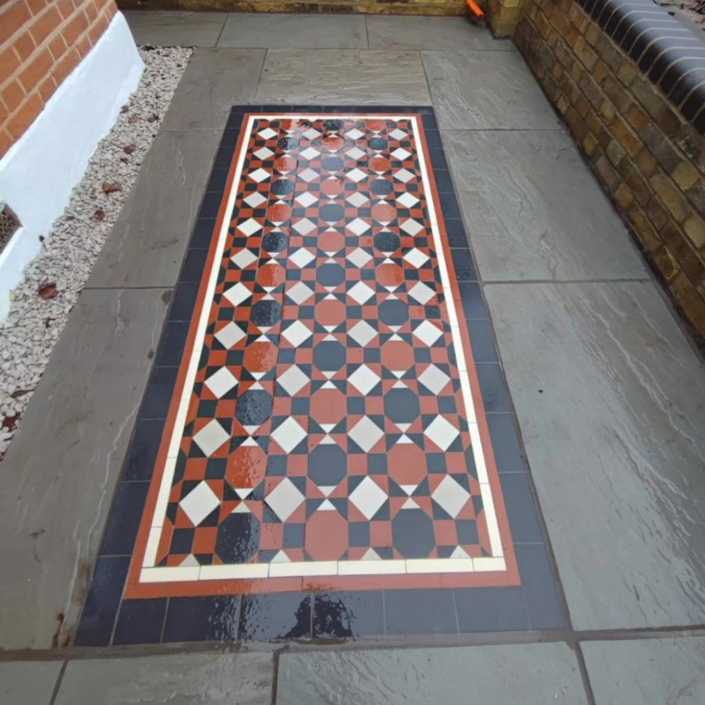 Victorian tile pathways Winchmore Hill, North London - S H Brickwork